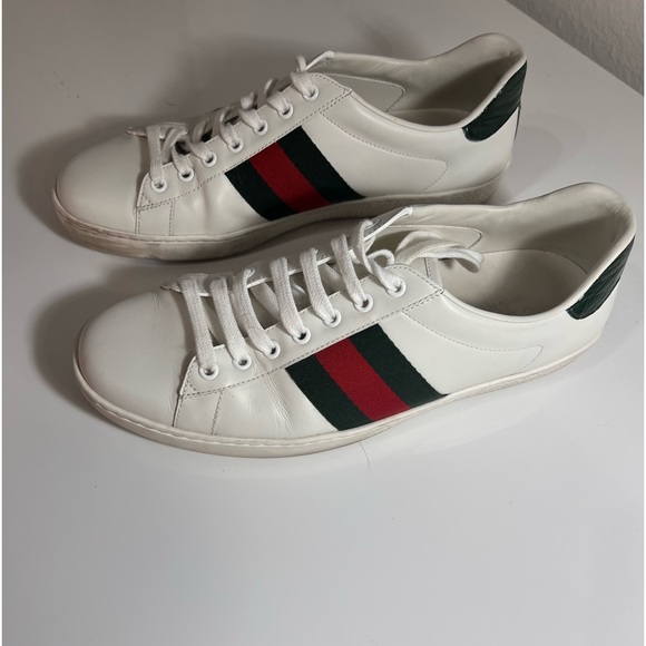Gucci | Shoes | Mens Authentic Gucci White Classic Leather Sneakers ...